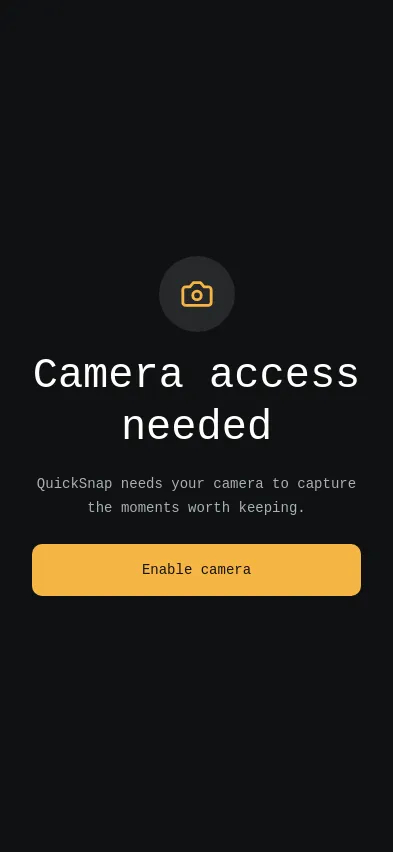 QuickSnap Camera App