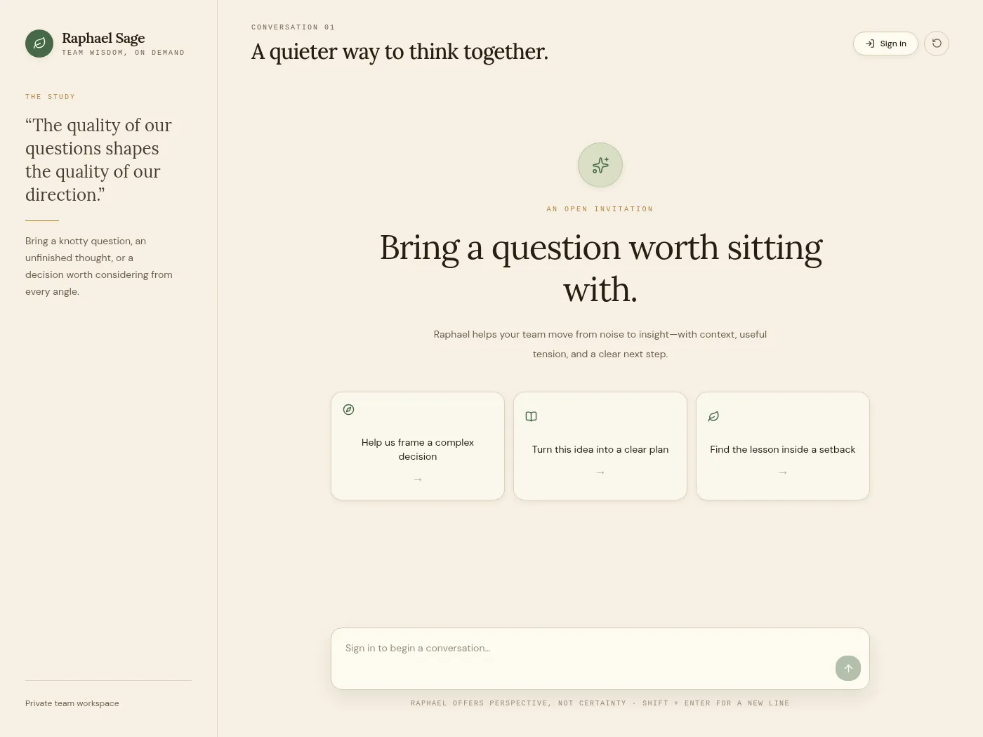Raphael Sage Chatbot