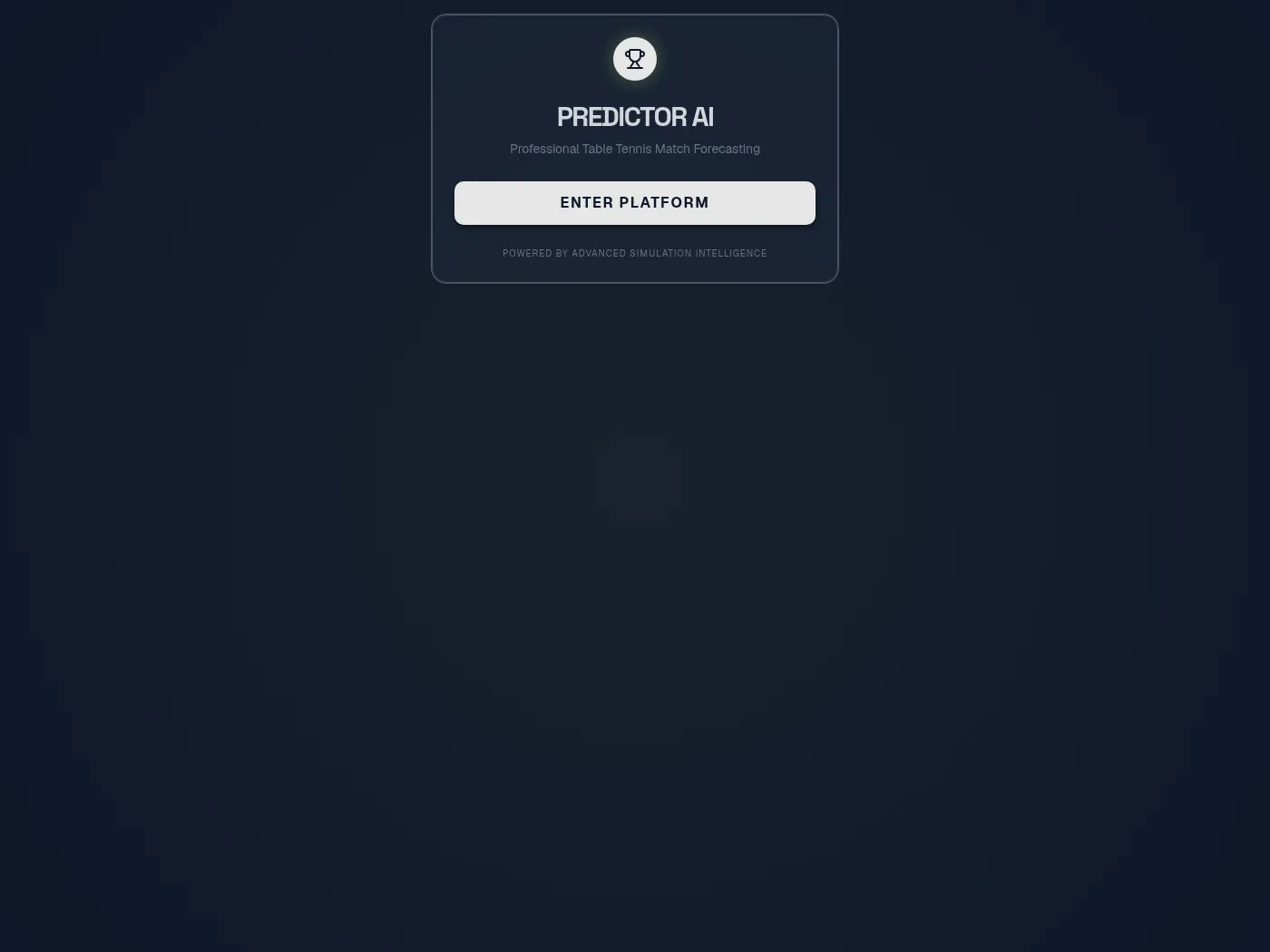 TableTennis AI Predictor