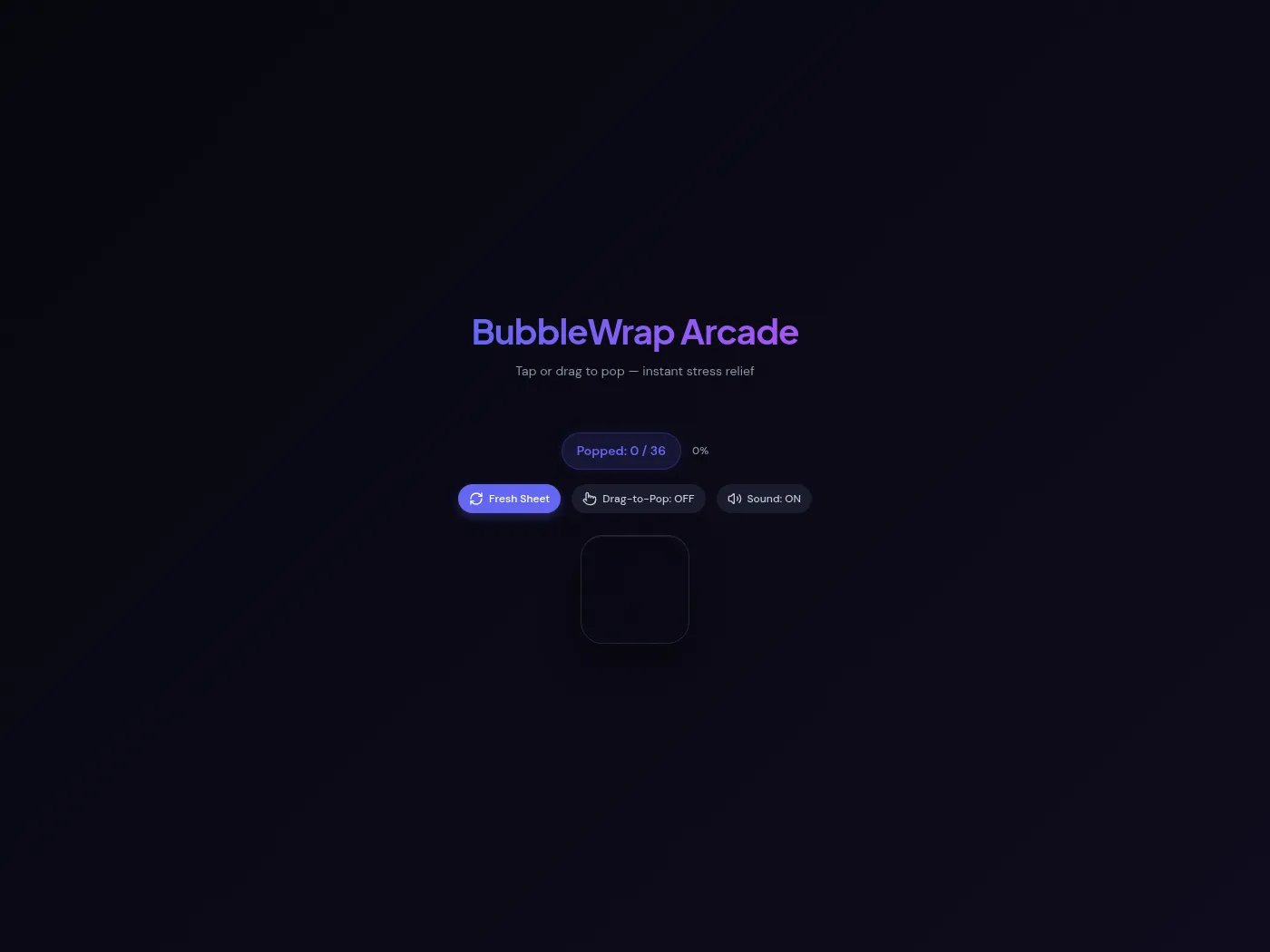BubbleWrap Arcade