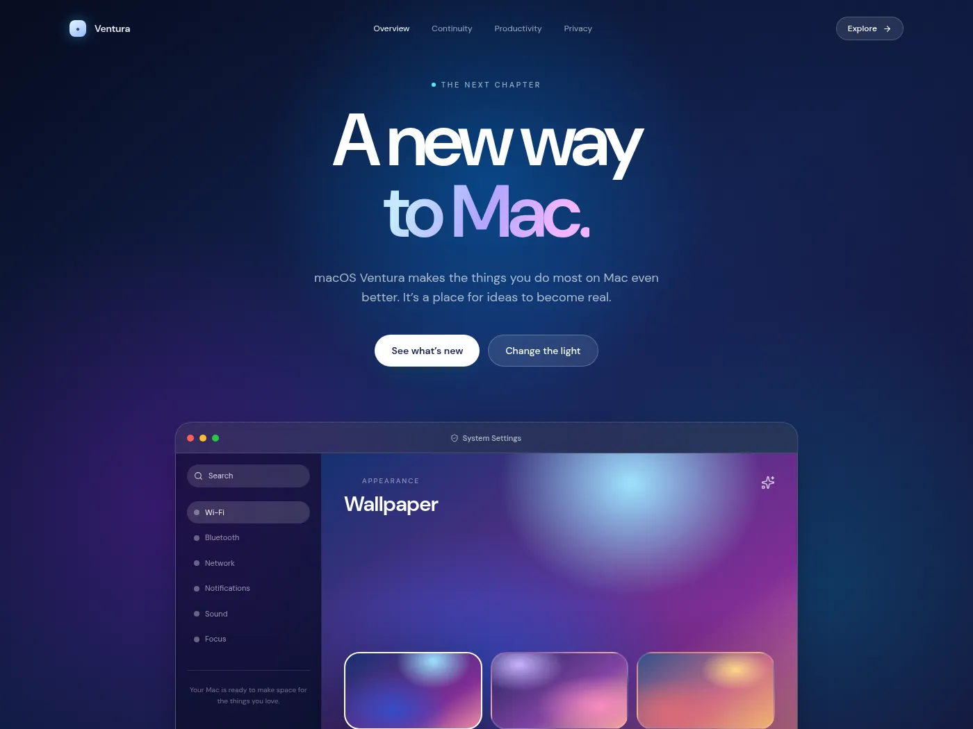 Ventura UI Landing Page