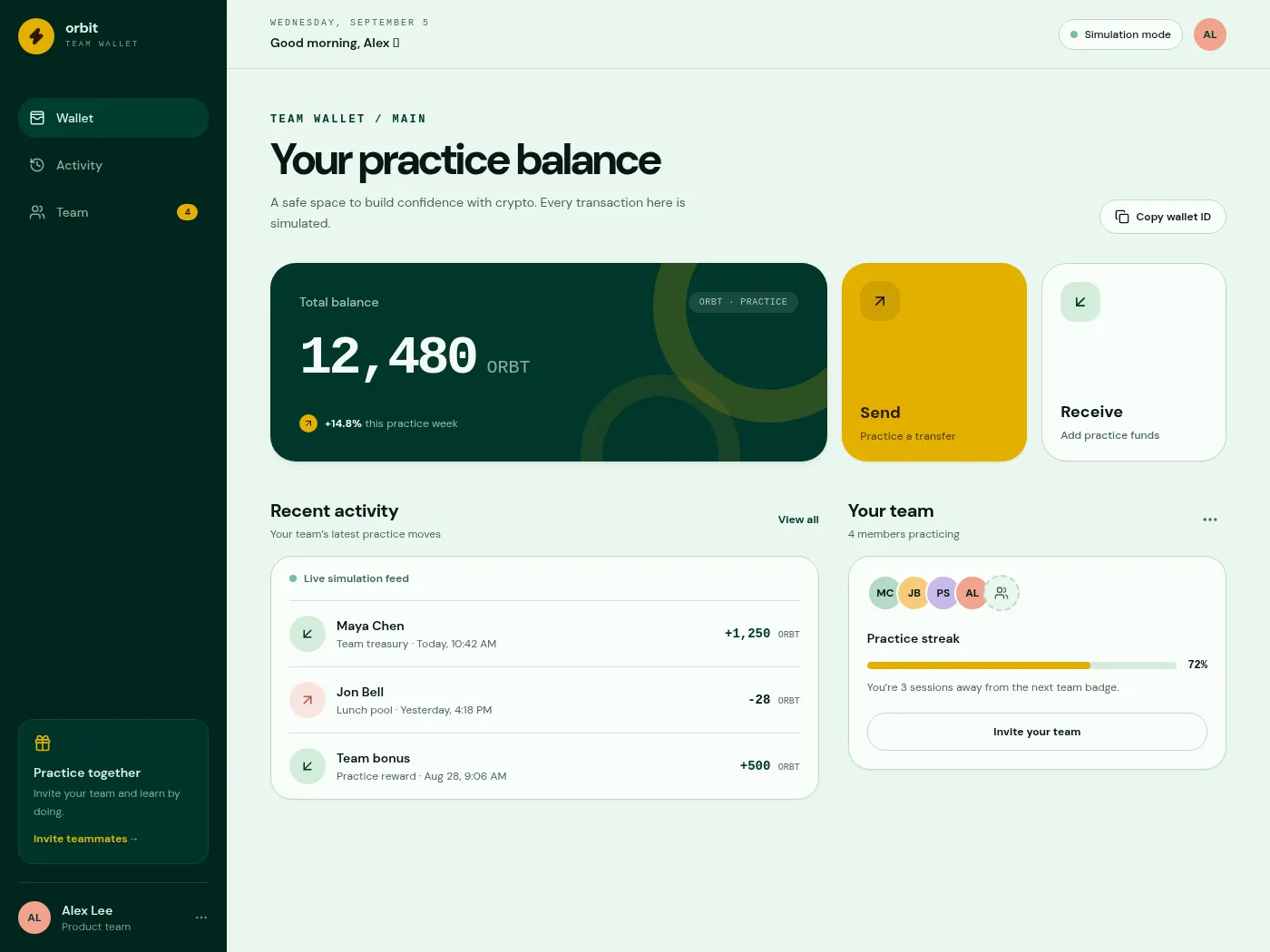 Team Crypto Simulator