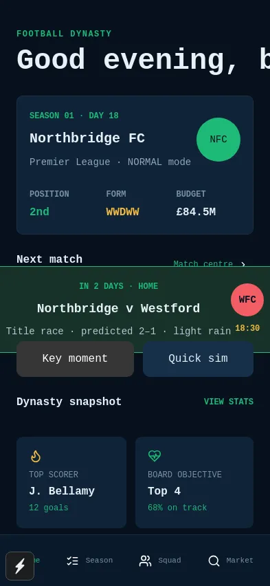 Football Dynasty Manager