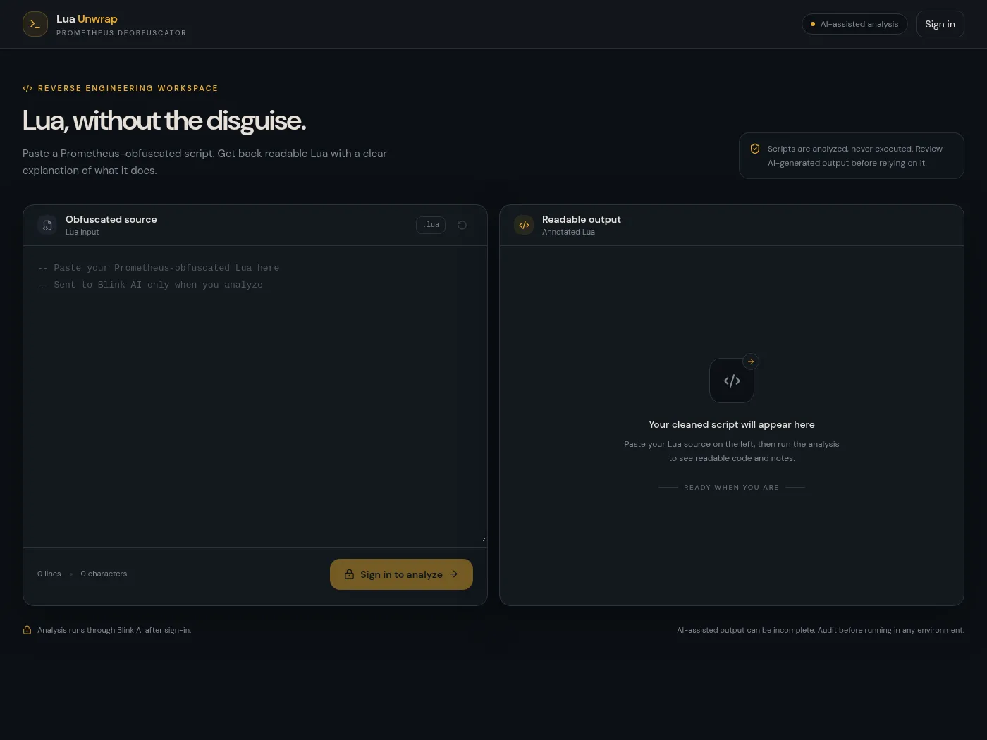 AI Lua Deobfuscator