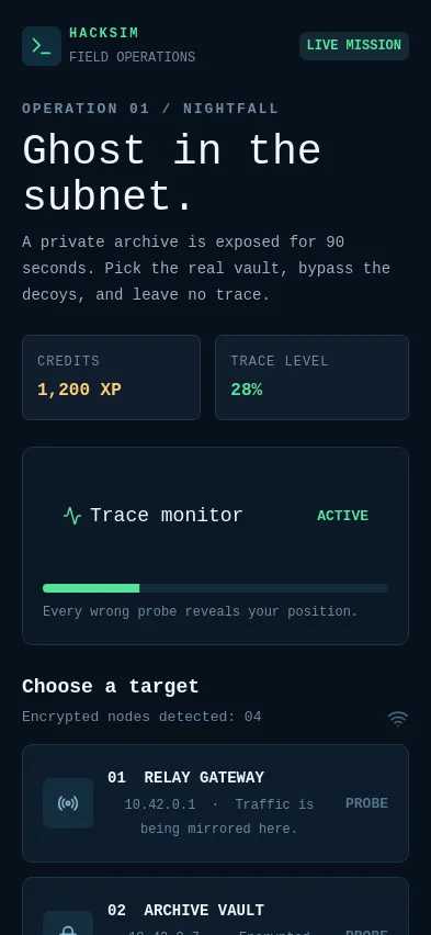 HackSim Mobile