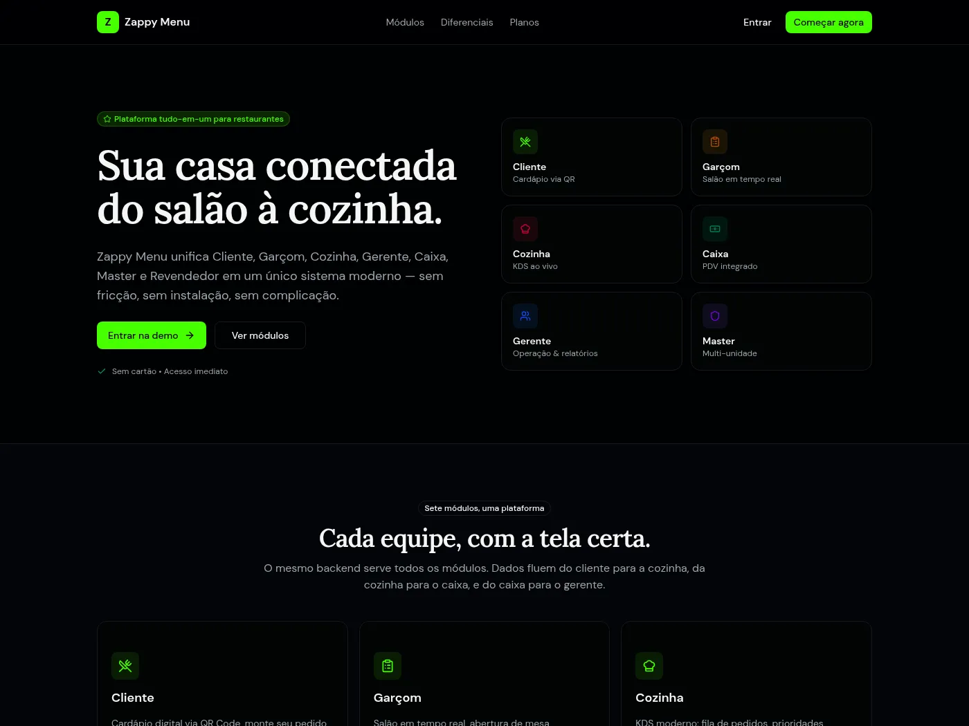 Zappy Menu Platform