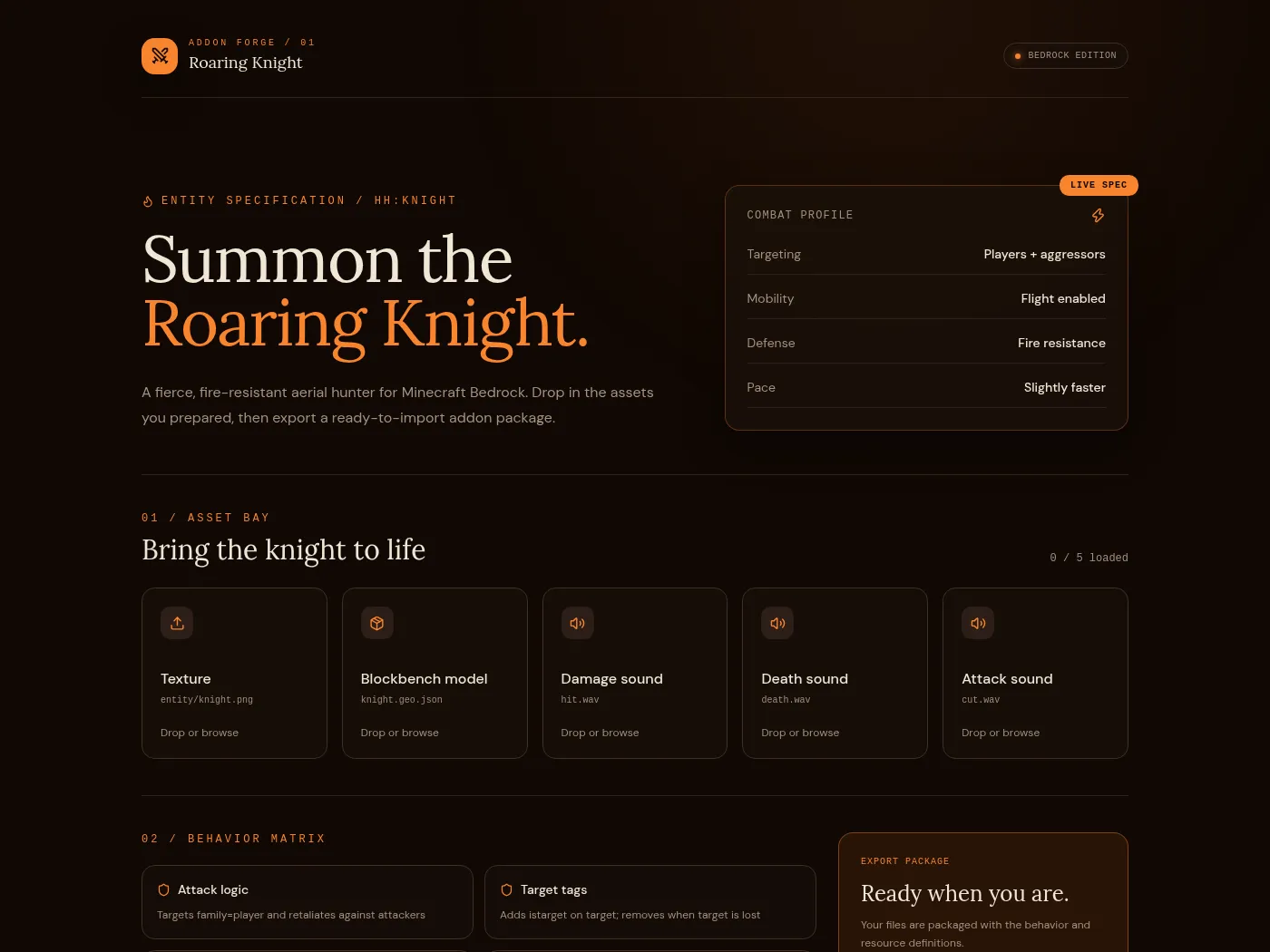Roaring Knight Addon