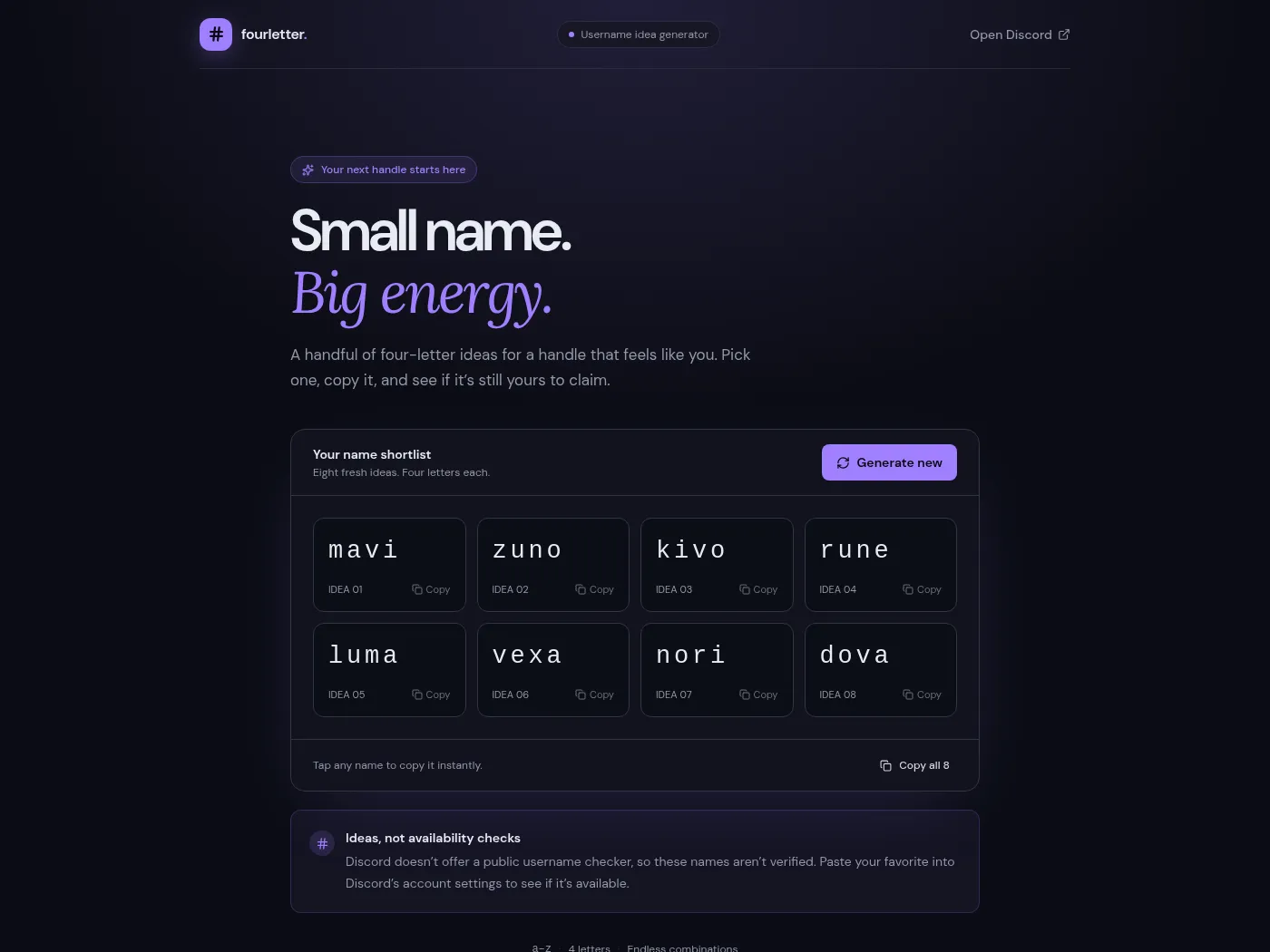 Discord Username Finder