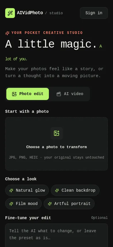 AIVidPhoto Studio