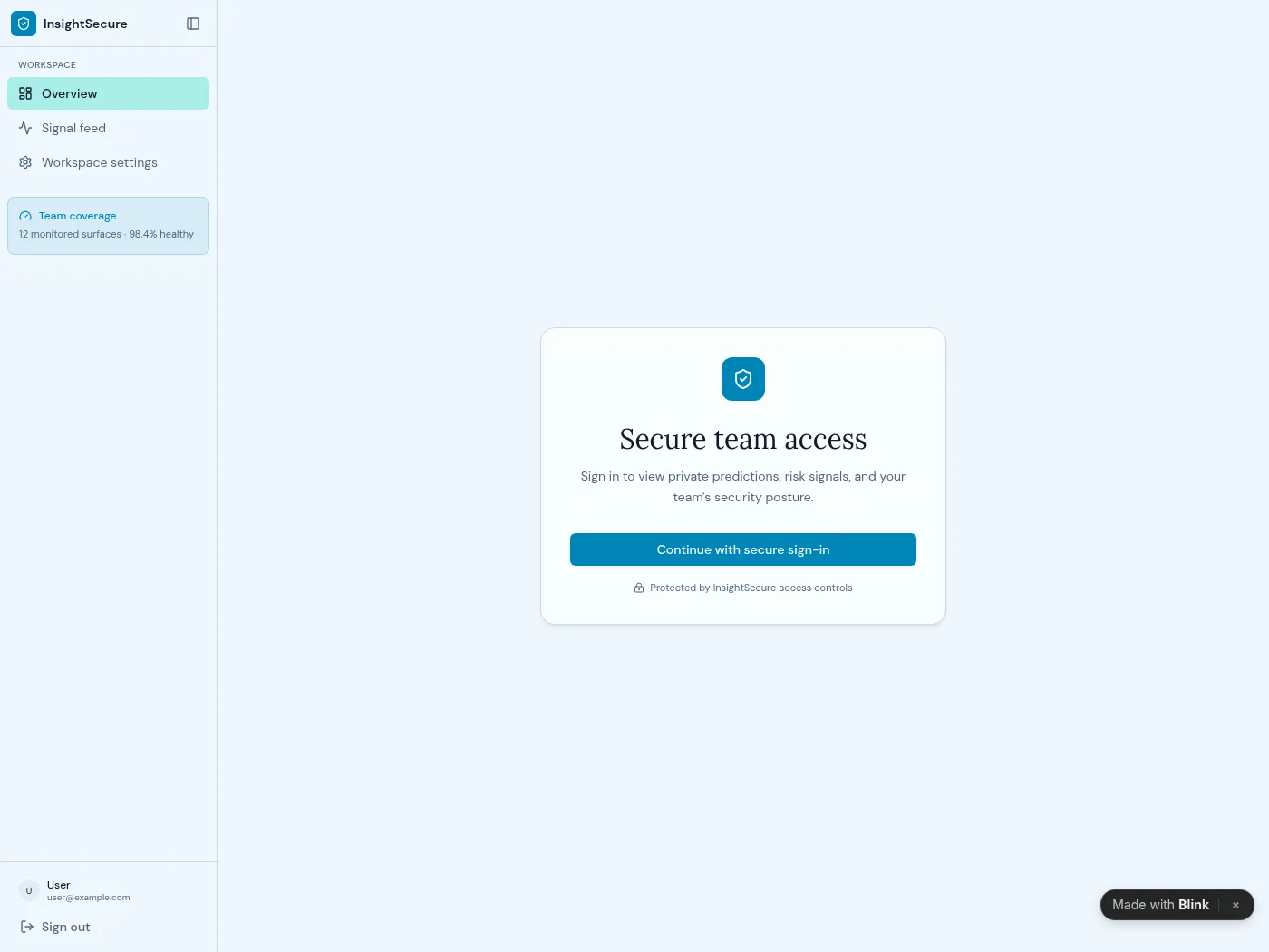InsightSecure Dashboard
