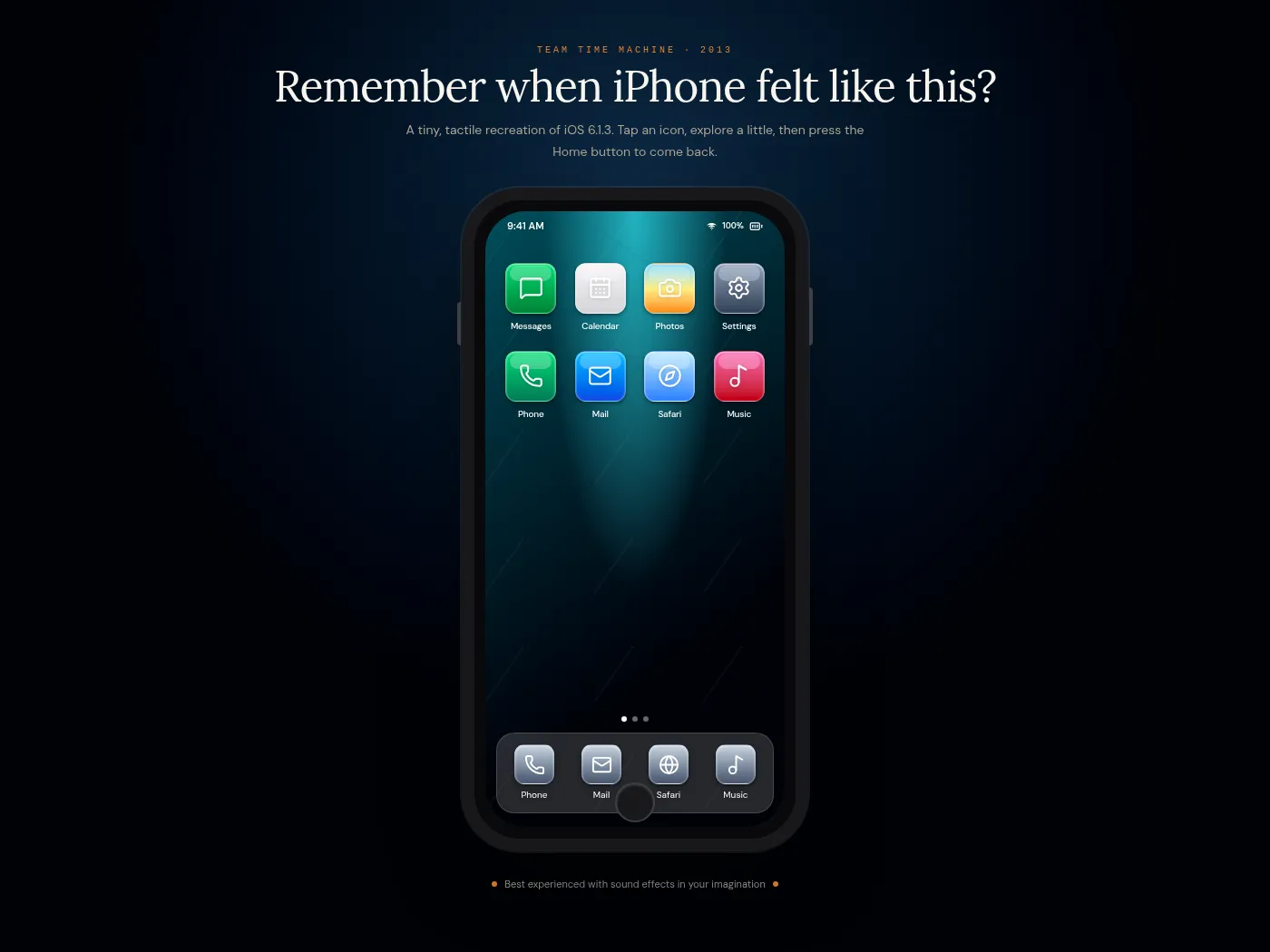 Retro iOS Web Experience