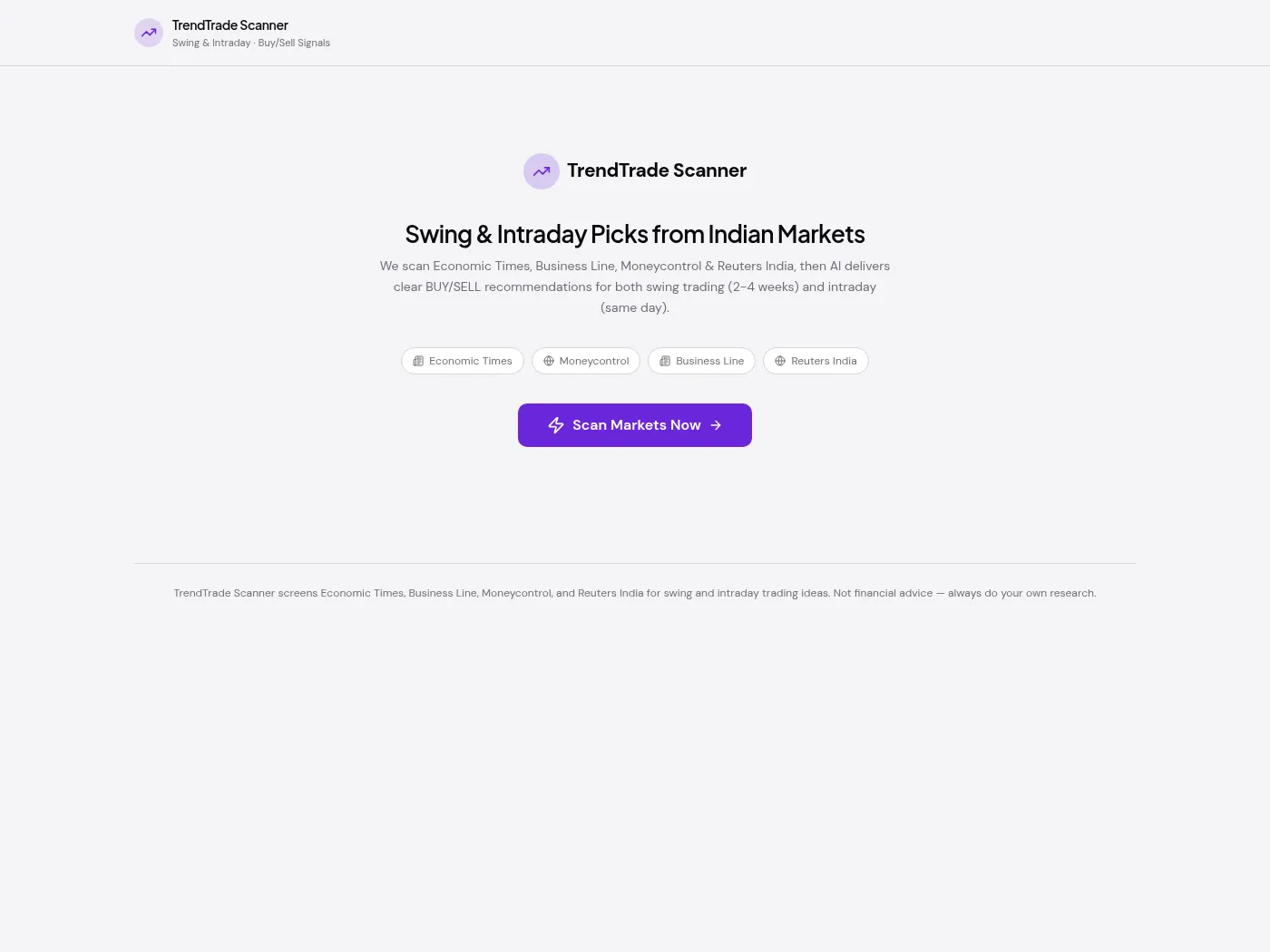 TrendTrade Scanner