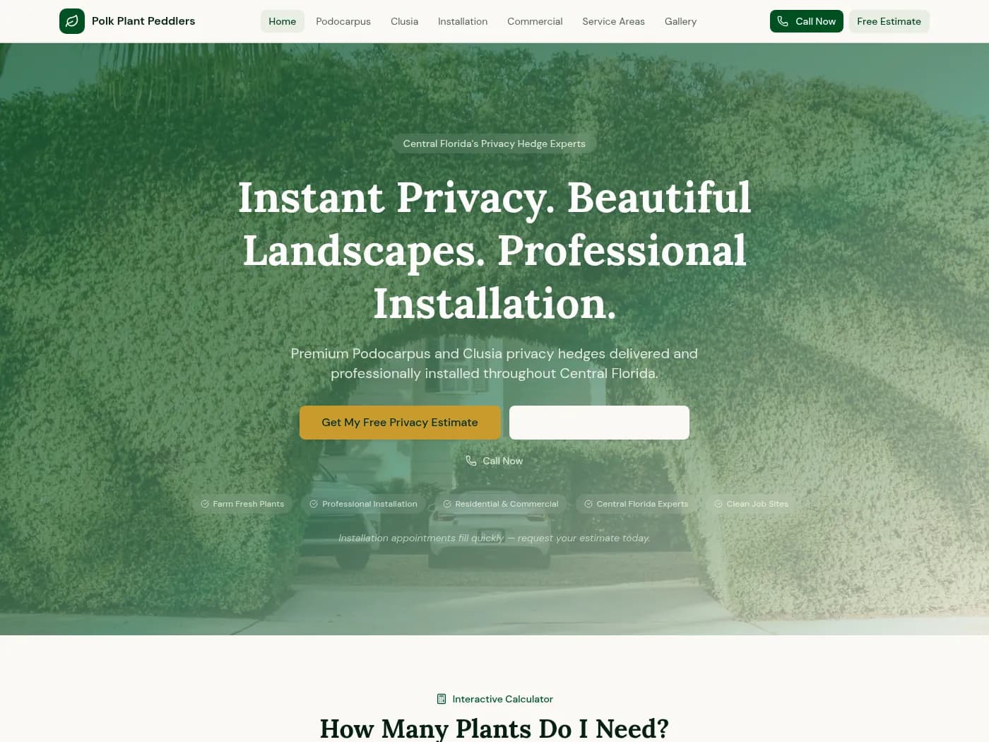 Polk Plant Peddlers Site