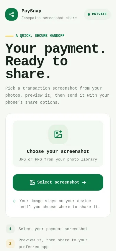 Screenshot Send App