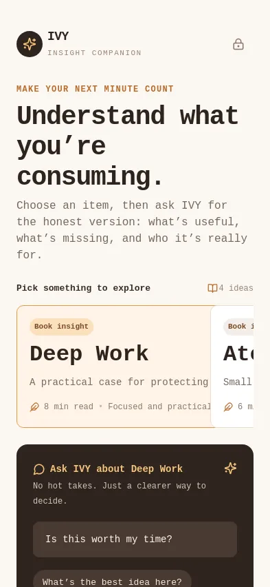 IVY Insight App