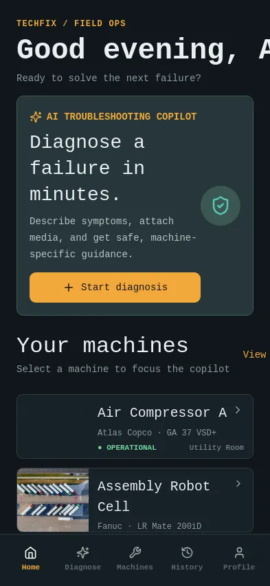 TechFix AI Troubleshooter
