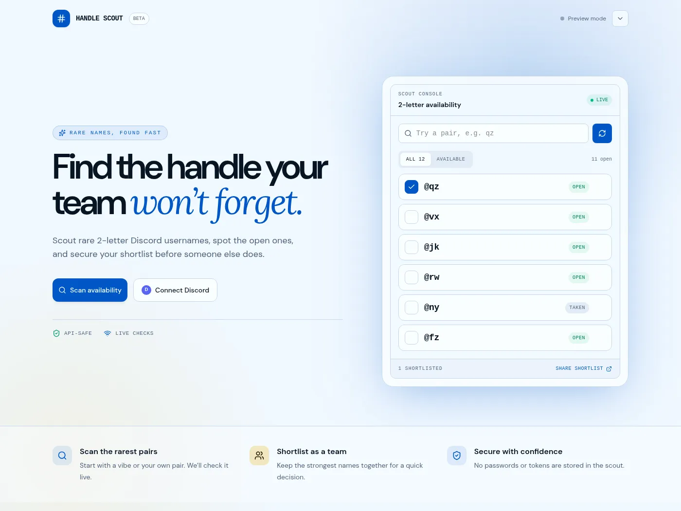 Discord Handle Finder