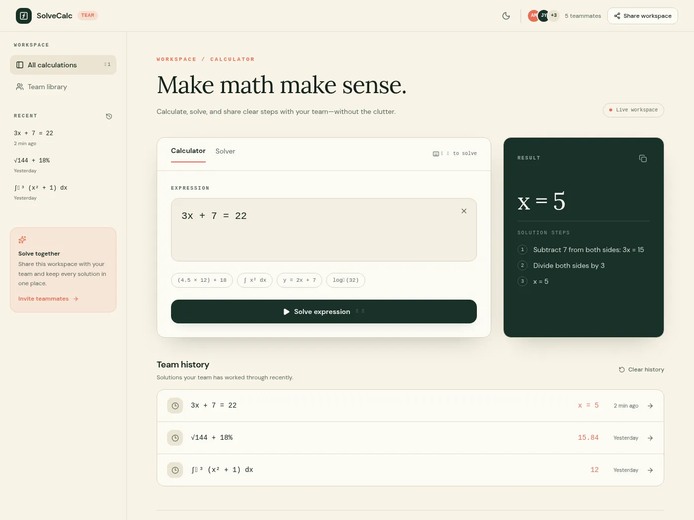 SolveCalc
