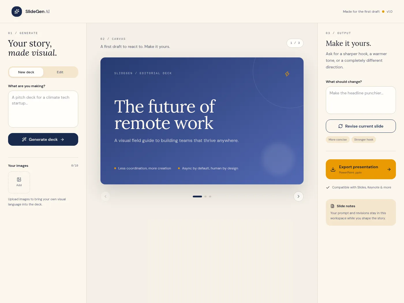SlideGen AI Website