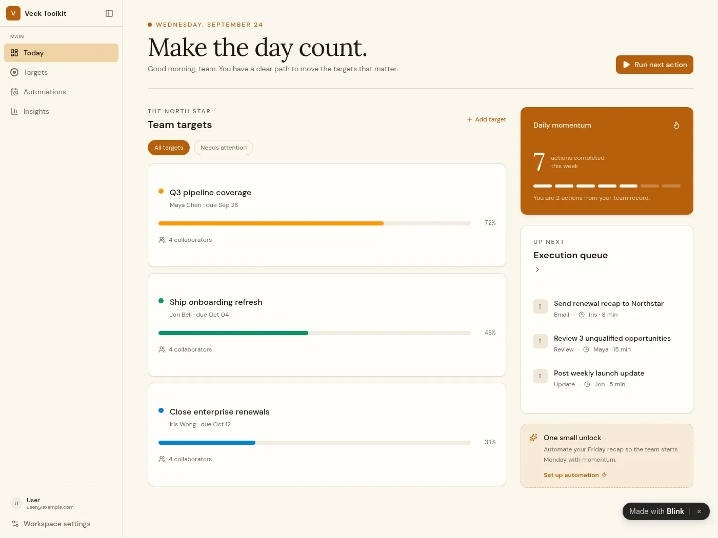 Veck Productivity Toolkit