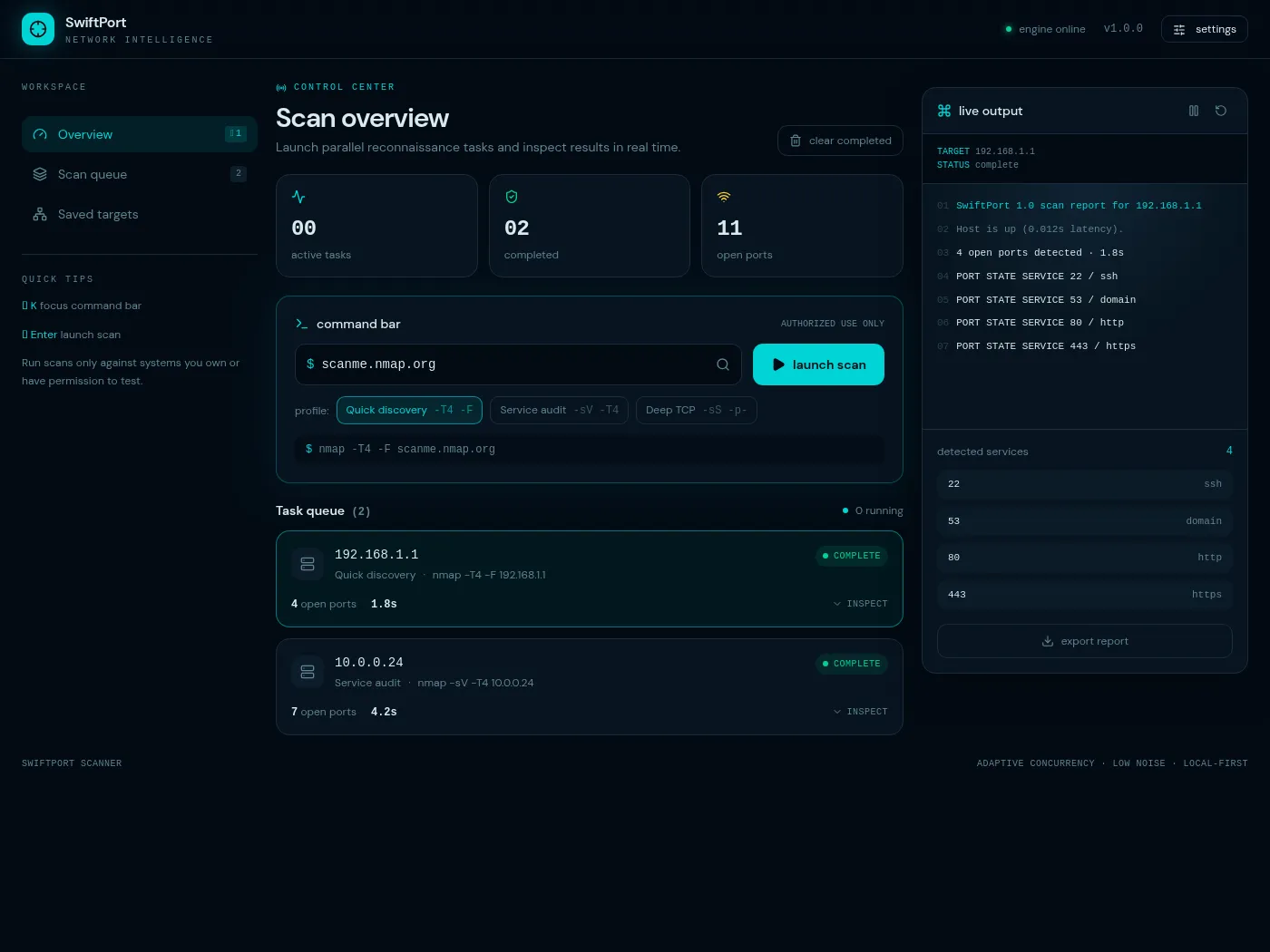 SwiftPort Scanner