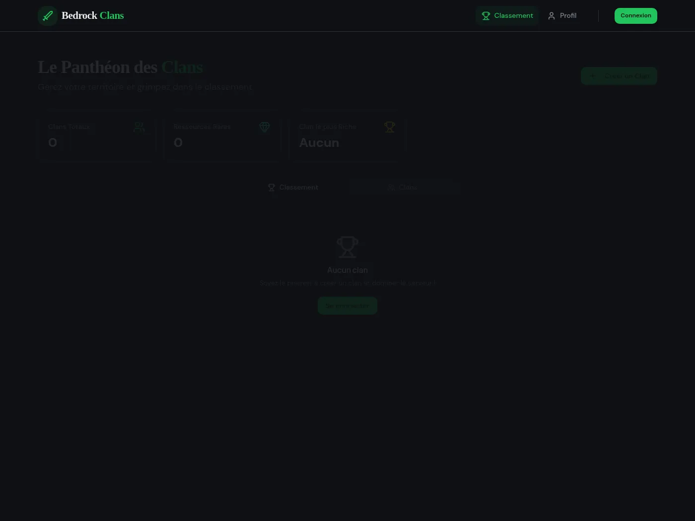 Bedrock Clan Manager
