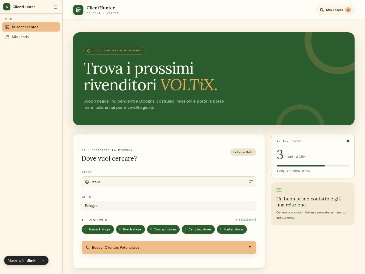 ClientHunter Bologna VOLTiX
