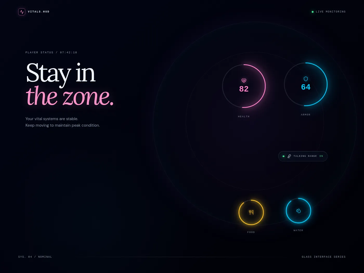 Glass UI Progress Rings