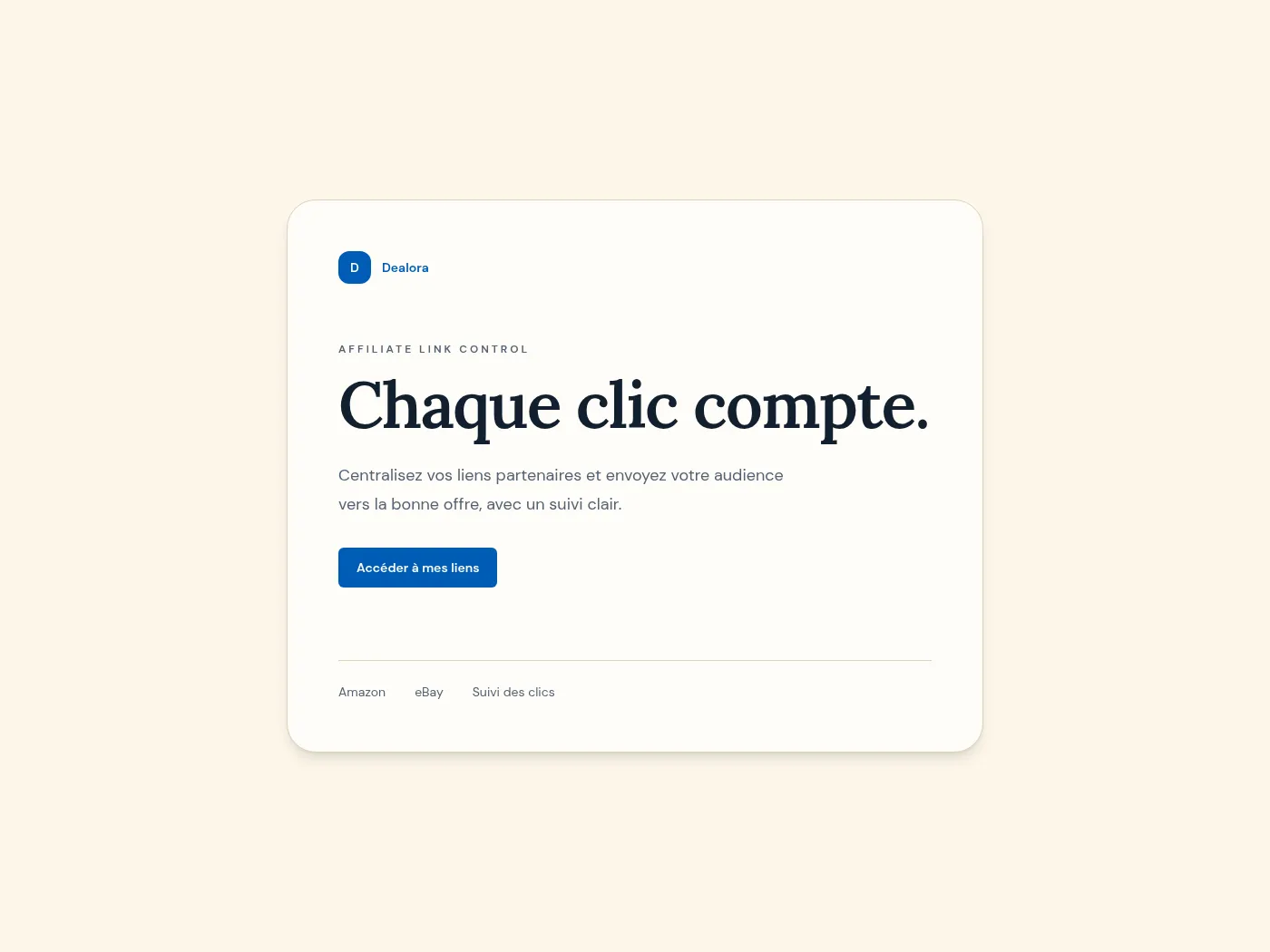 Dealora Affiliate Hub