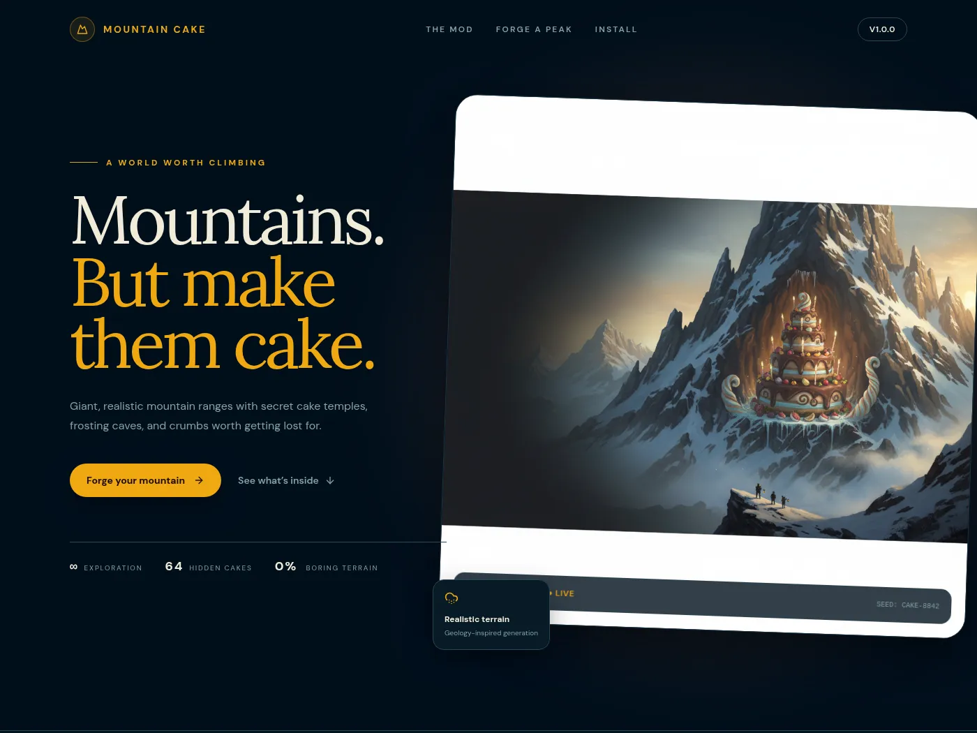 Mountain Cake Mod