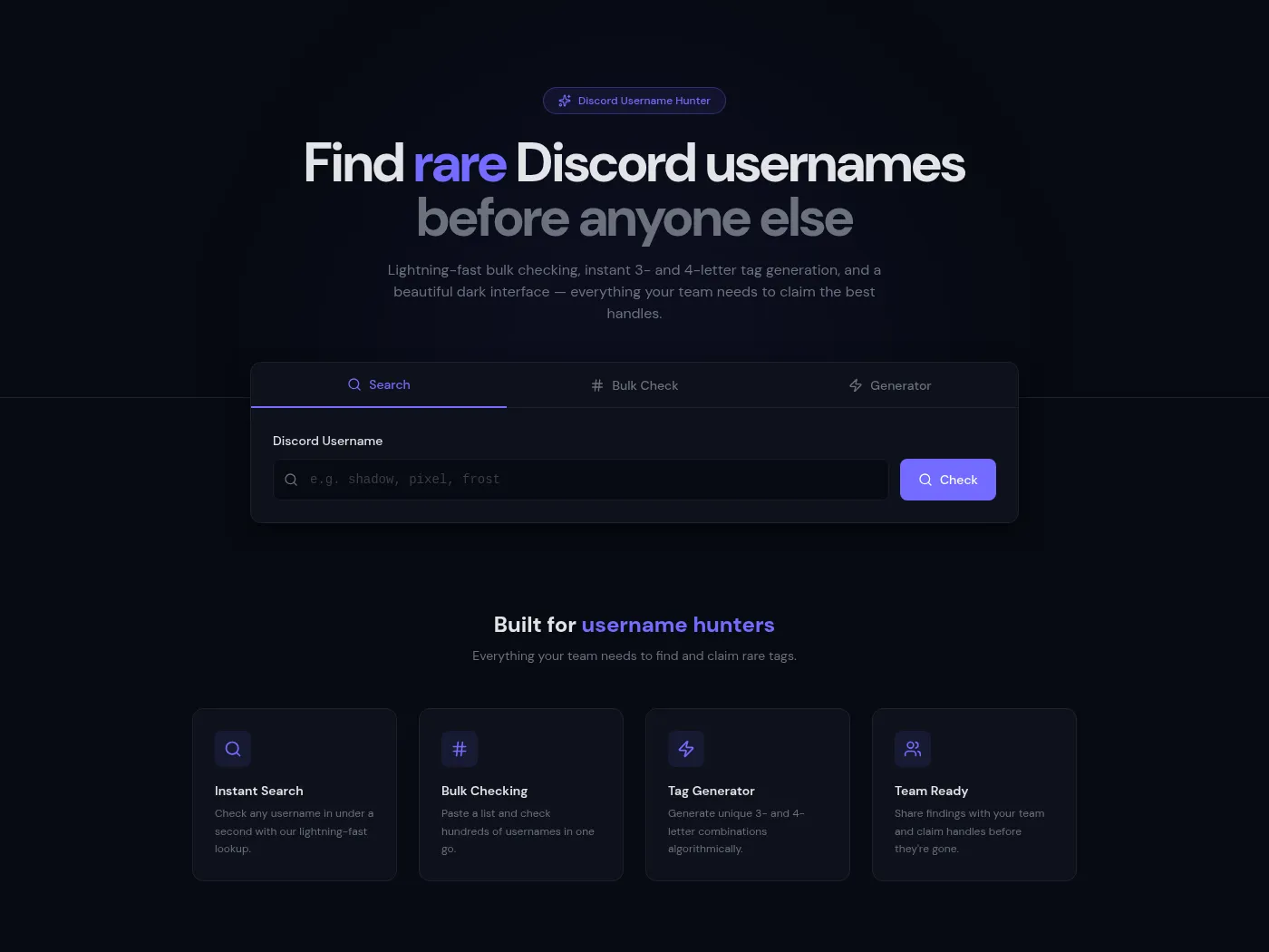Discord Rare Tag Hunter