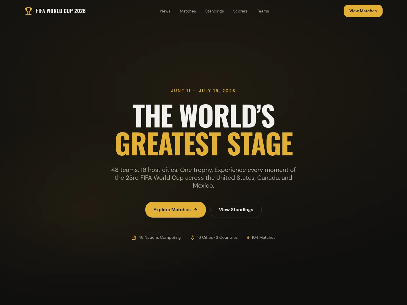 World Cup 2026 Hub