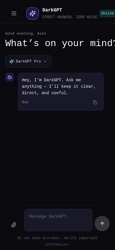 DarkGPT AI Chatbot