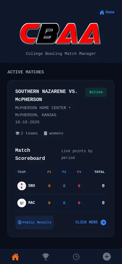 CBAA MATCH SCORING