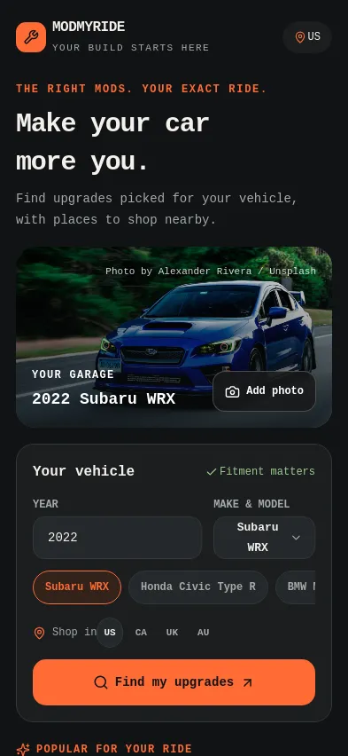 ModMyRide Mobile