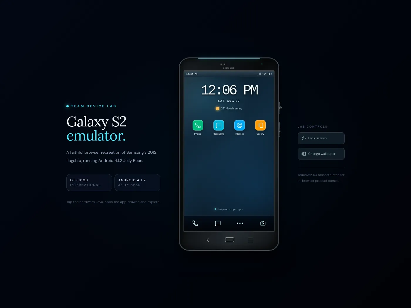 Galaxy S2 Web Emulator