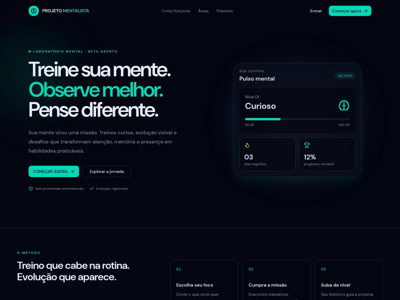 PROJETO MENTALISTA: Mind Training SaaS