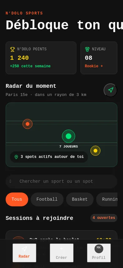 N’DOLO Sports App