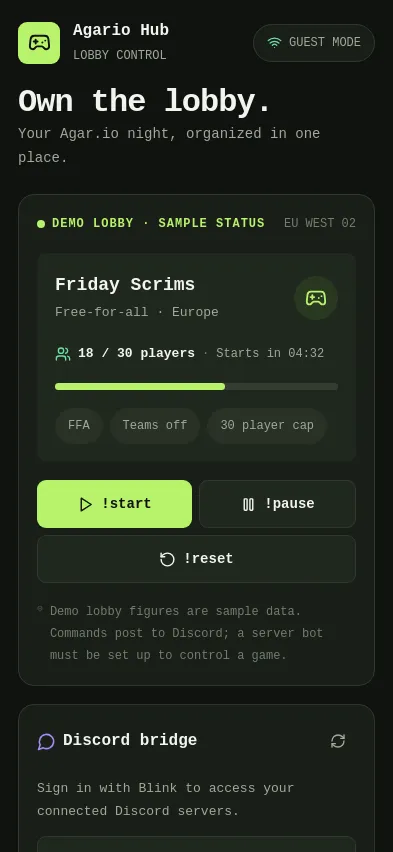 Agario Discord Hub