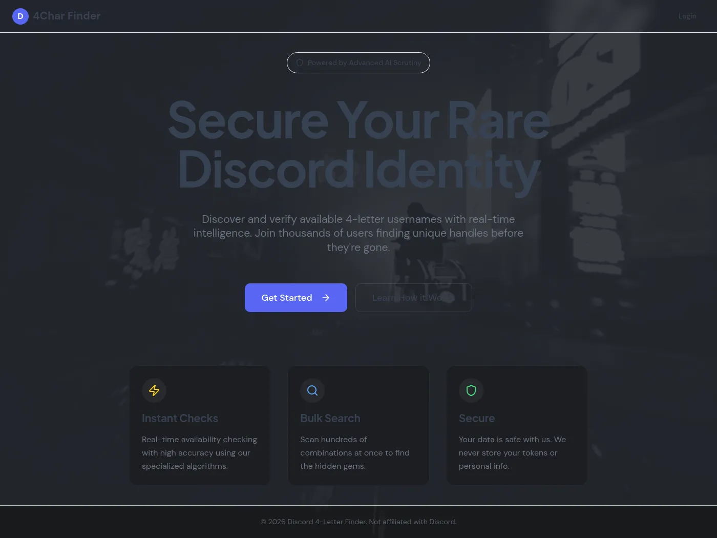 Discord 4-Letter Finder