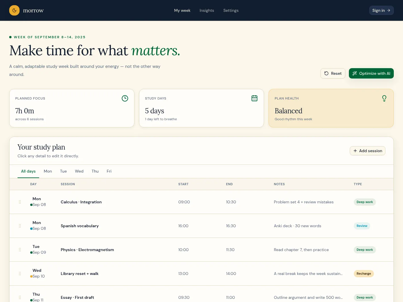 AI Study Scheduler