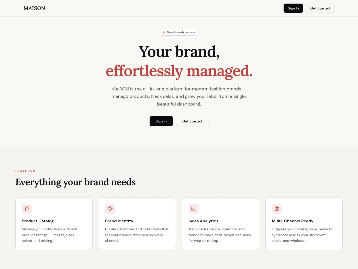 SaaS Fashion Brand App