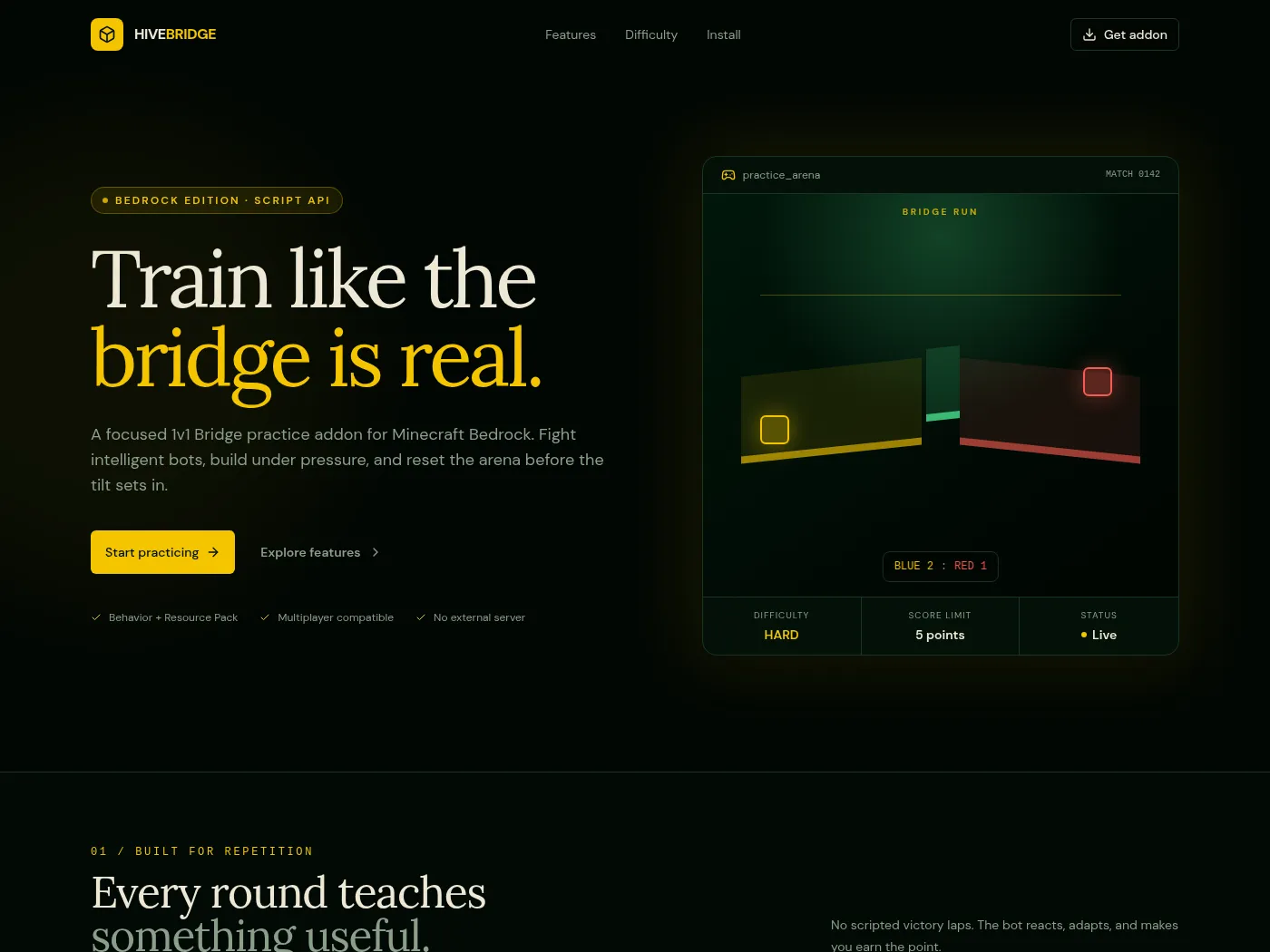 Hive Bridge Practice Addon
