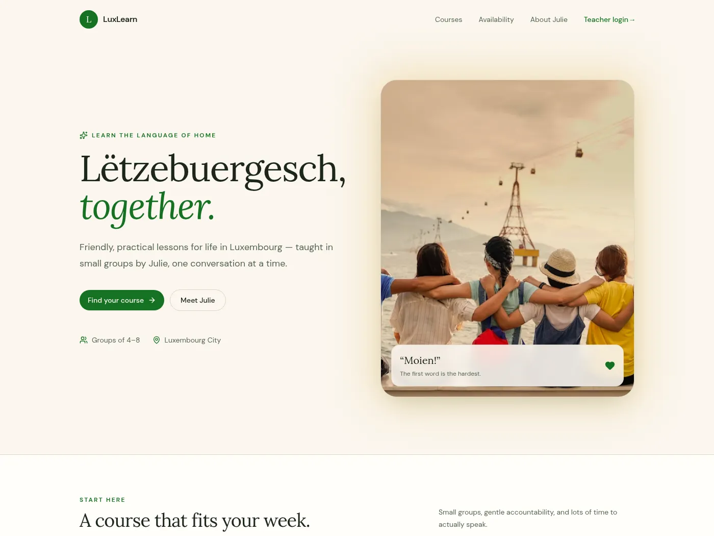 LuxLearn Booking Site