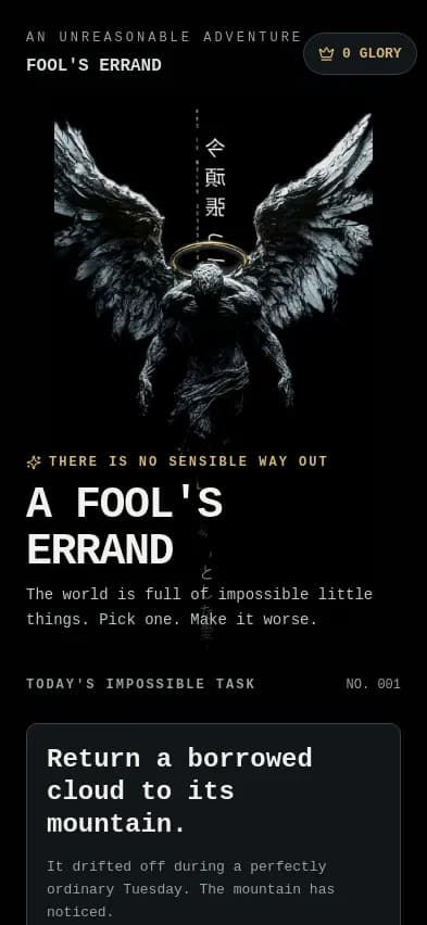 A Fool's Errand