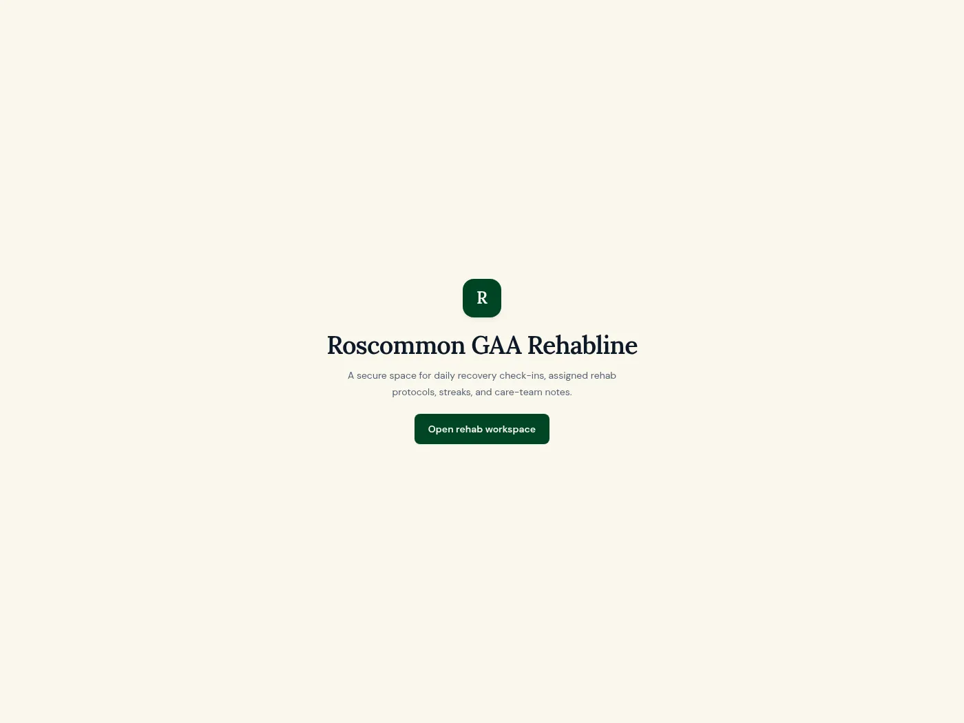 GAA Rehab Tracker