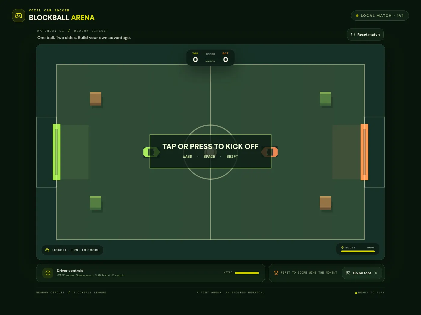 BlockCar Soccer Arena