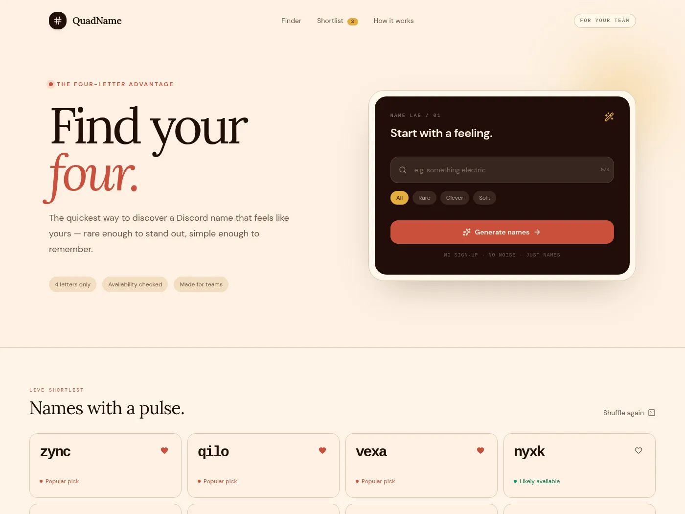 QuadName Finder