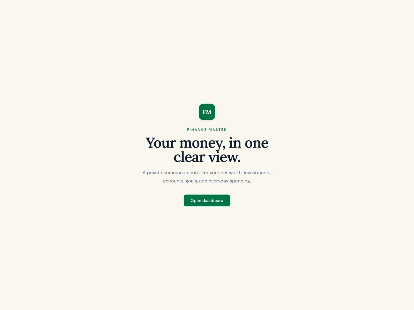 Finance Master Web App