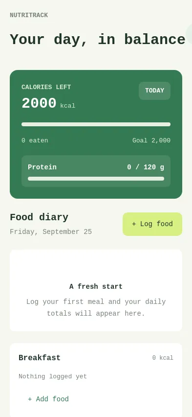 NutriTrack Mobile